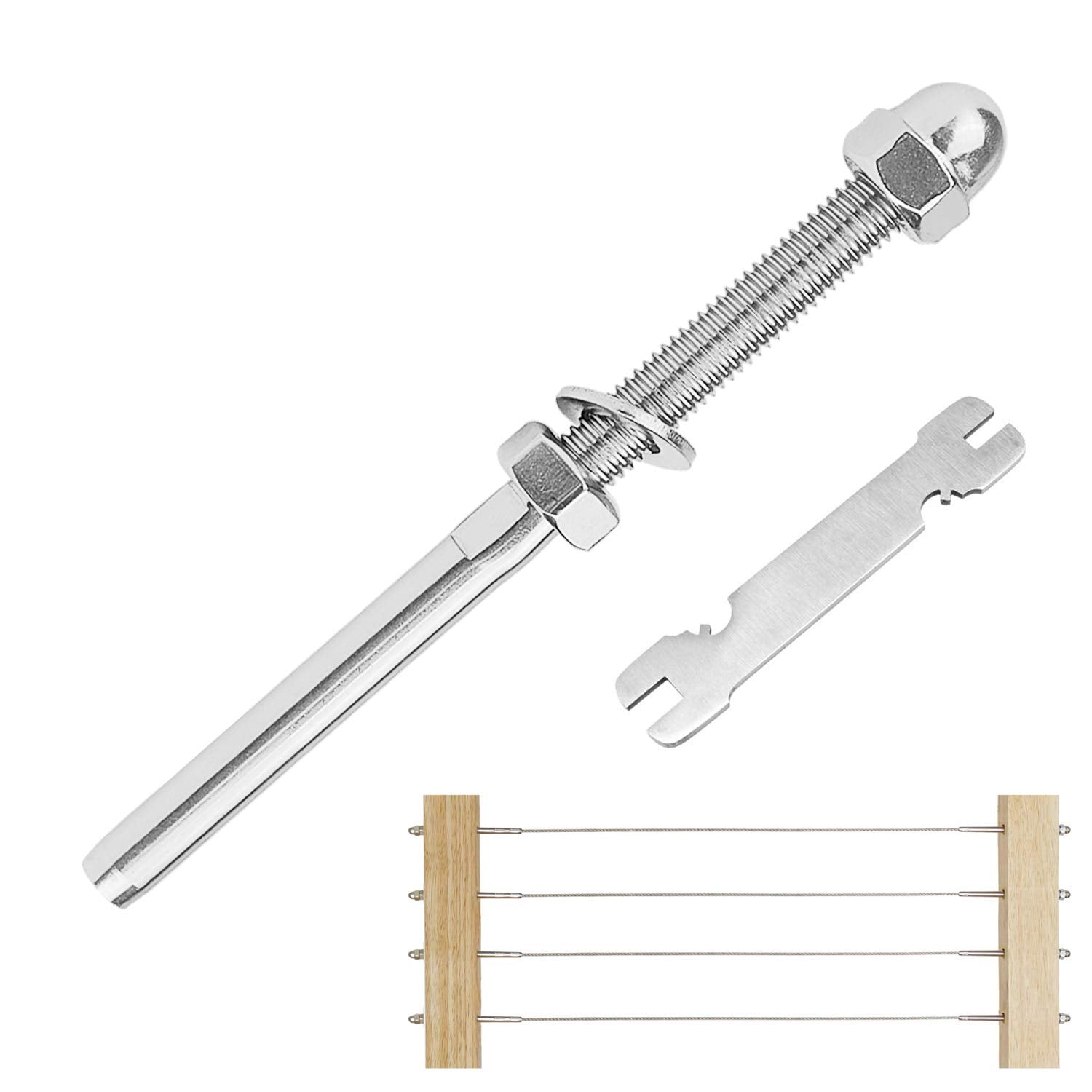 CKE Cable Railing Swage Threaded Stud Tensioner CR06-183