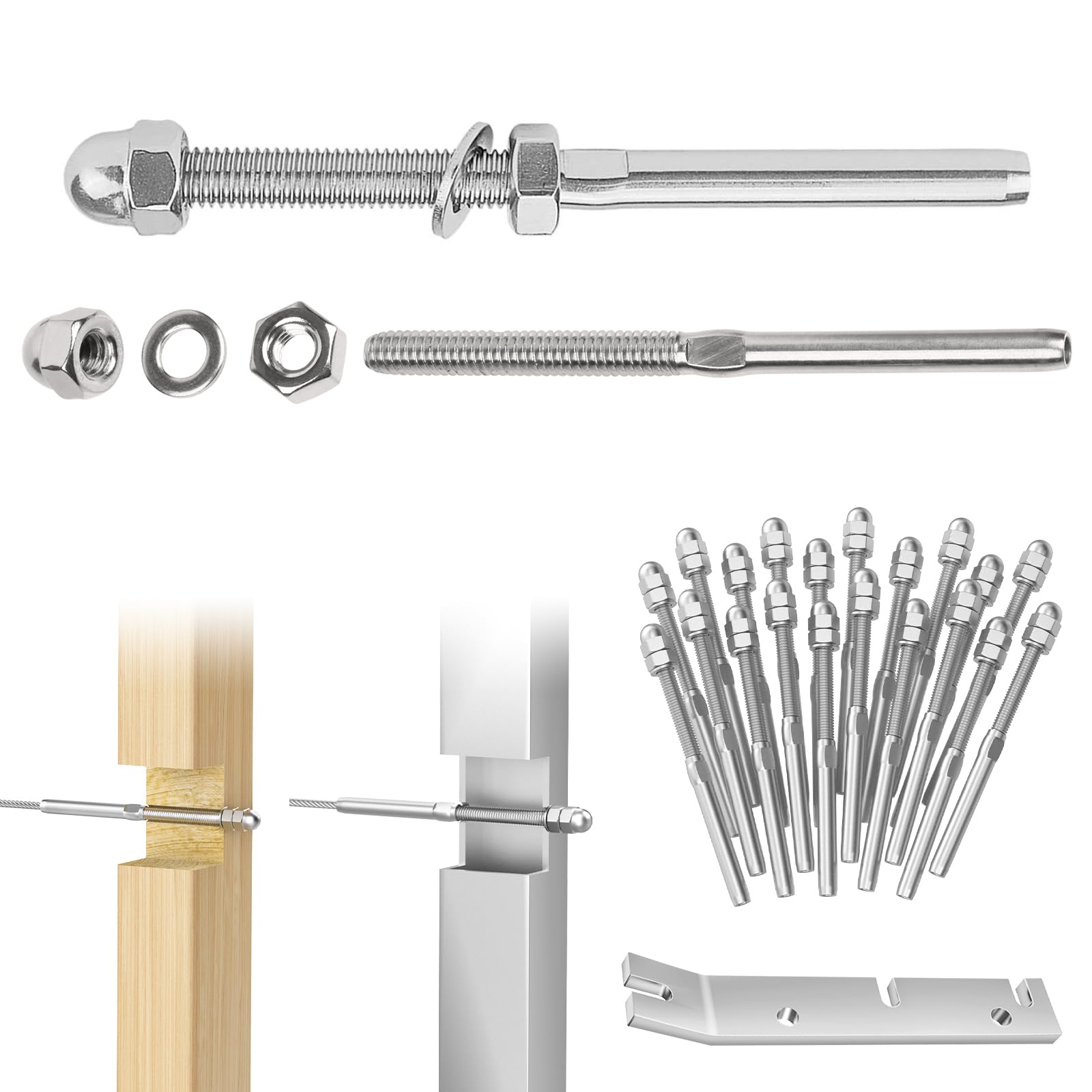 CKE Cable Railing Swage Threaded Stud Tensioner CR06